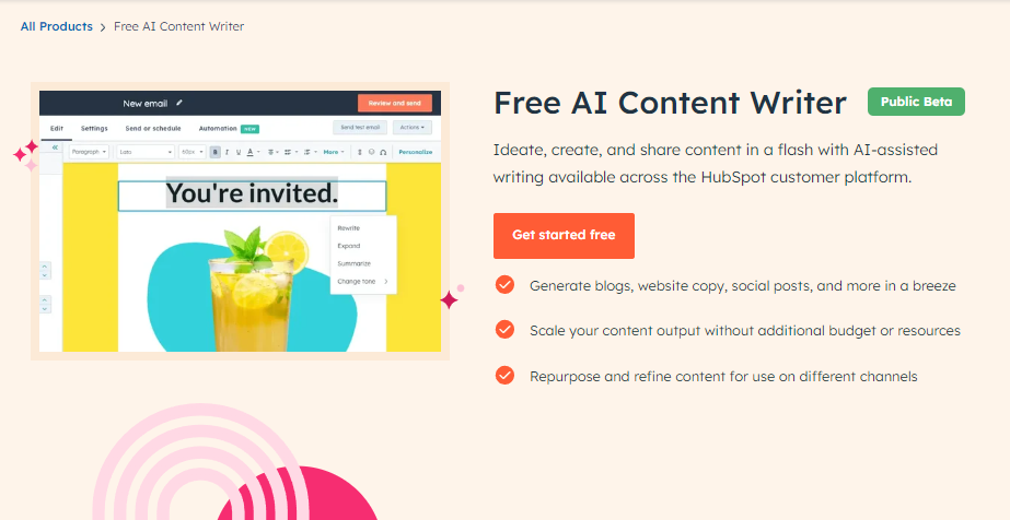 Exploring the Powerful Features of HubSpot Free AI Writer